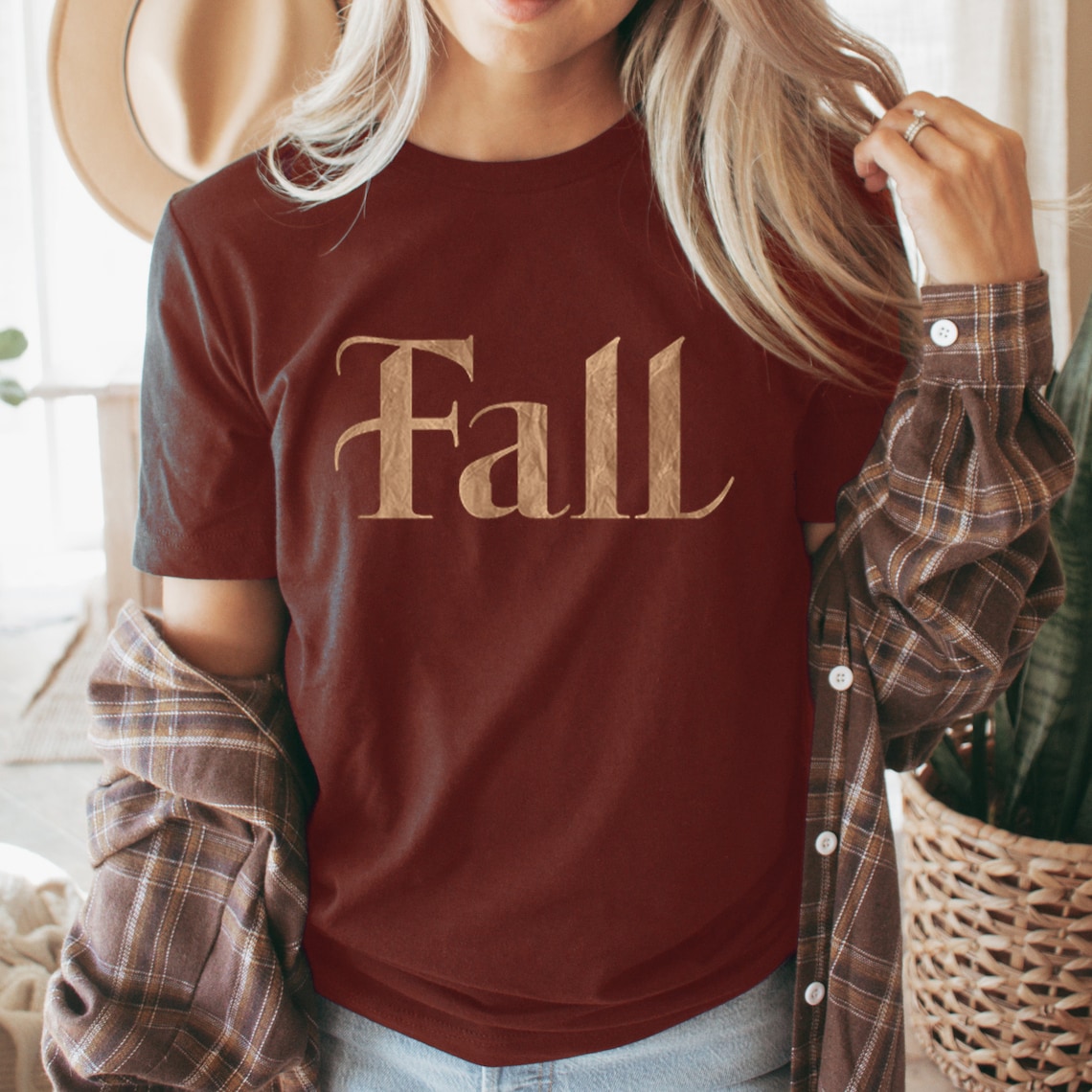 Minimalist Fall T-shirt Cozy Fall Season Tee Shirt Cute Fall Clothing ...
