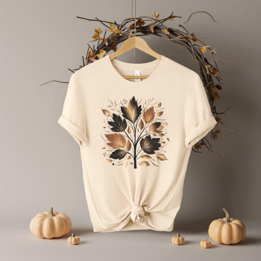 Autumn Leaves T-shirt | Fall Tee Shirt | Seasonal Bohemian T Shirt ...