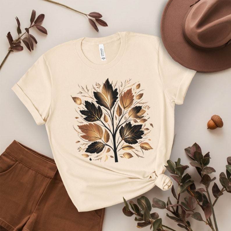 Autumn Leaves T-shirt | Fall Tee Shirt | Seasonal Bohemian T Shirt ...