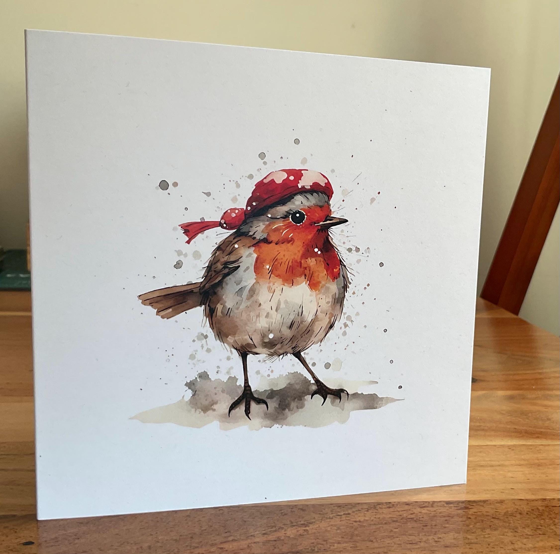 Luxury Robin Greeting Cards - Etsy UK