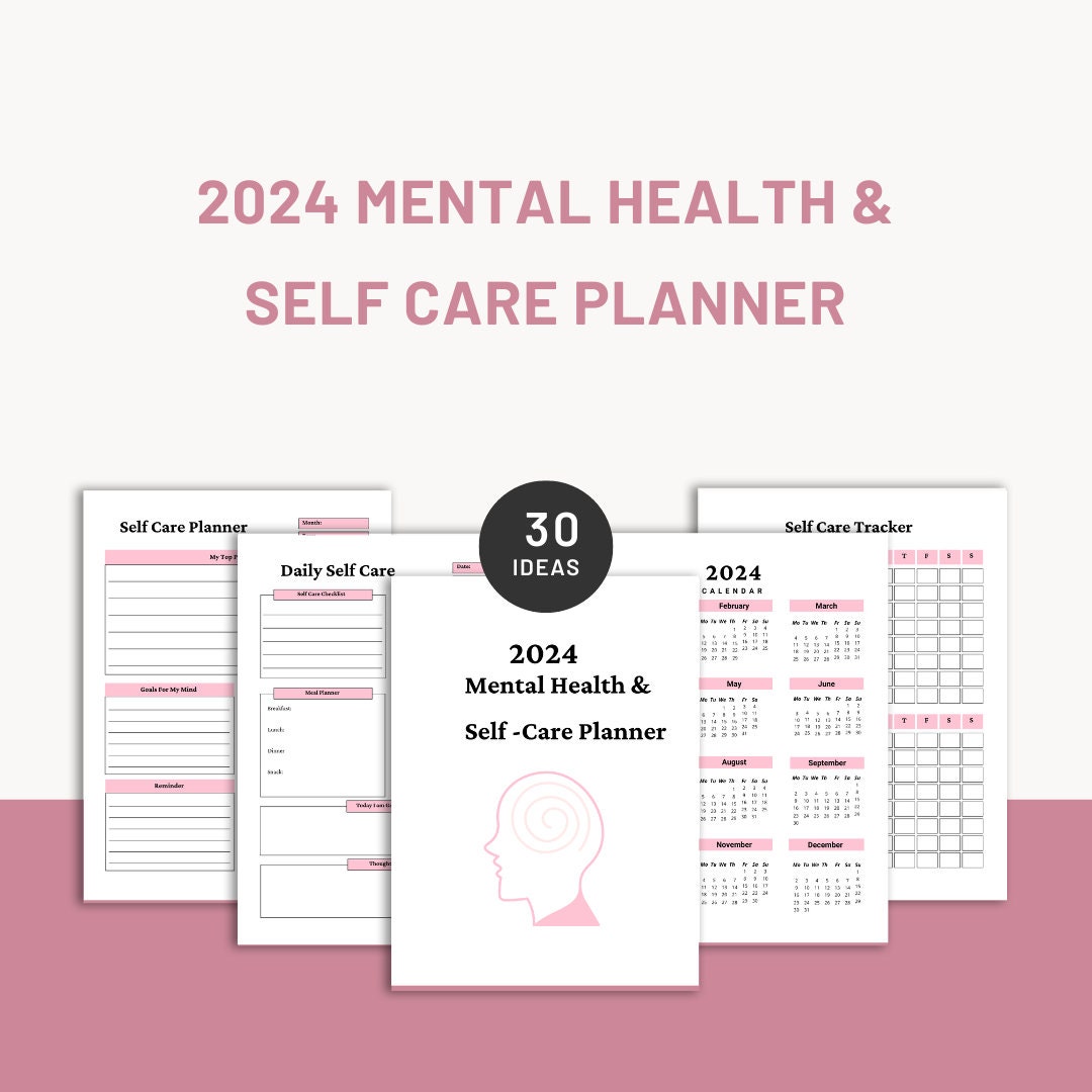 2024 Mental Health Planner, 2024 Mental Health and Self Care Planner ...