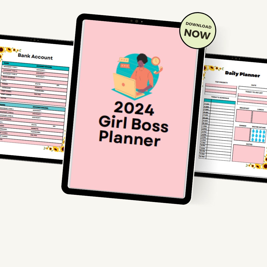 2024 Girl Boss Planner Printable, Girl Boss Planner PDF, Boss Lady ...