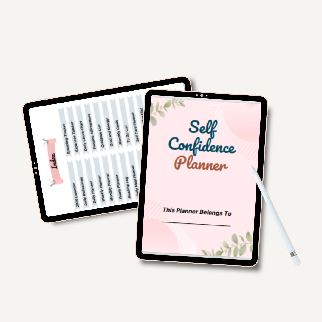 Self Confidence Planner Printable Digital Self Care Worksheets Self ...