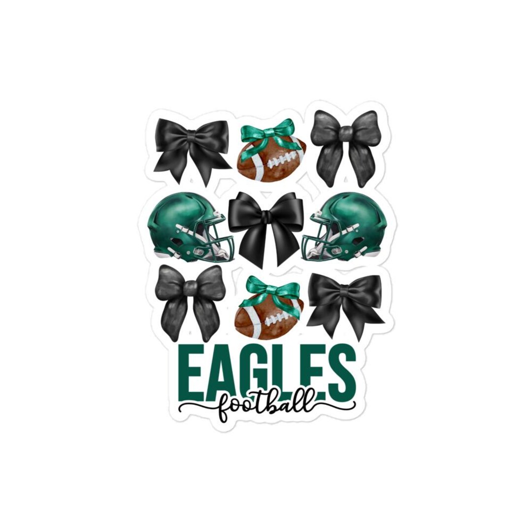 Philadelphia Philly Eagles Football and Bows Bubble-free Sticker - Etsy