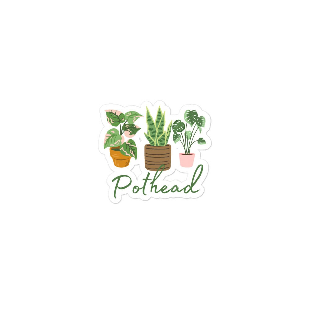 Pothead Potted Plant Sticker Gift for Plant Lover, Plants, Pun, Punny ...