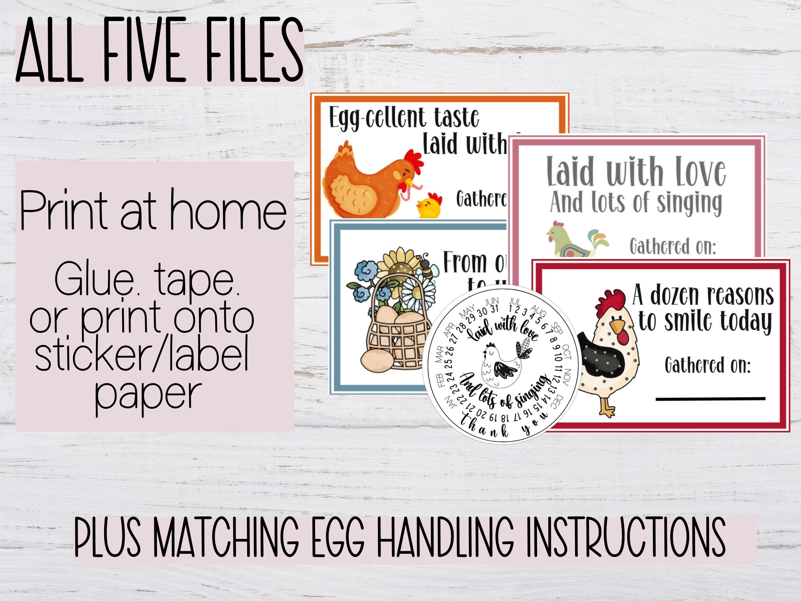 Printable Egg Carton Label Sticker, Egg Carton Label Bundle, Printable ...