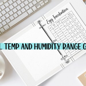 Printable Chicken Egg Incubation Calendar, Incubation Log, Incubation ...