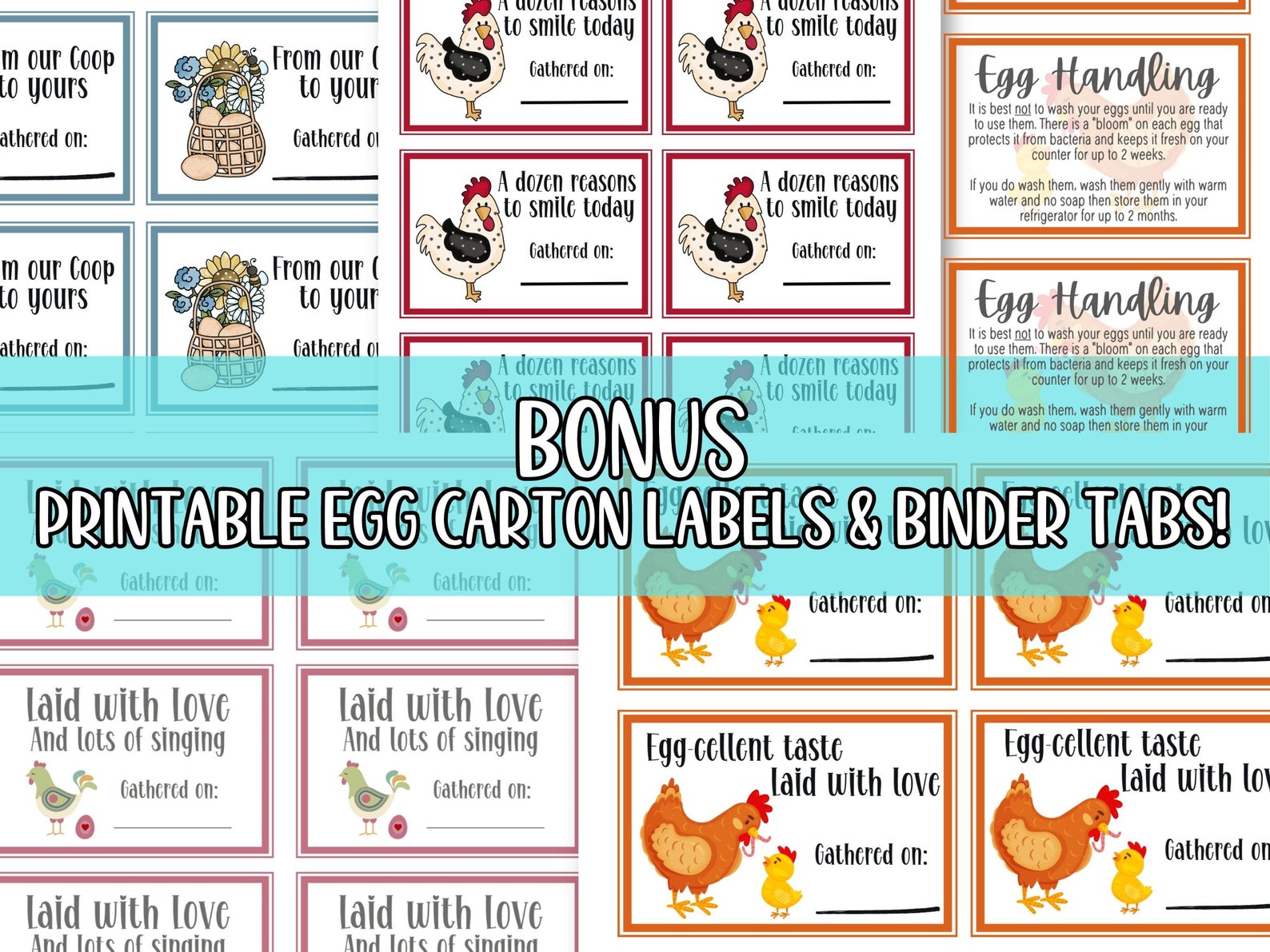 Chicken Planner Binder, Customized Chicken Record Log, Printable ...