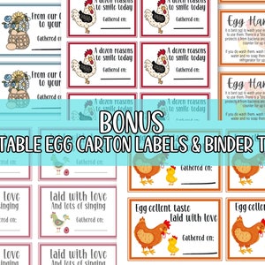 Chicken Planner Binder, Customized Chicken Record Log, Printable ...