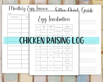 Chicken Planner Binder, Customized Chicken Record Log, Printable ...
