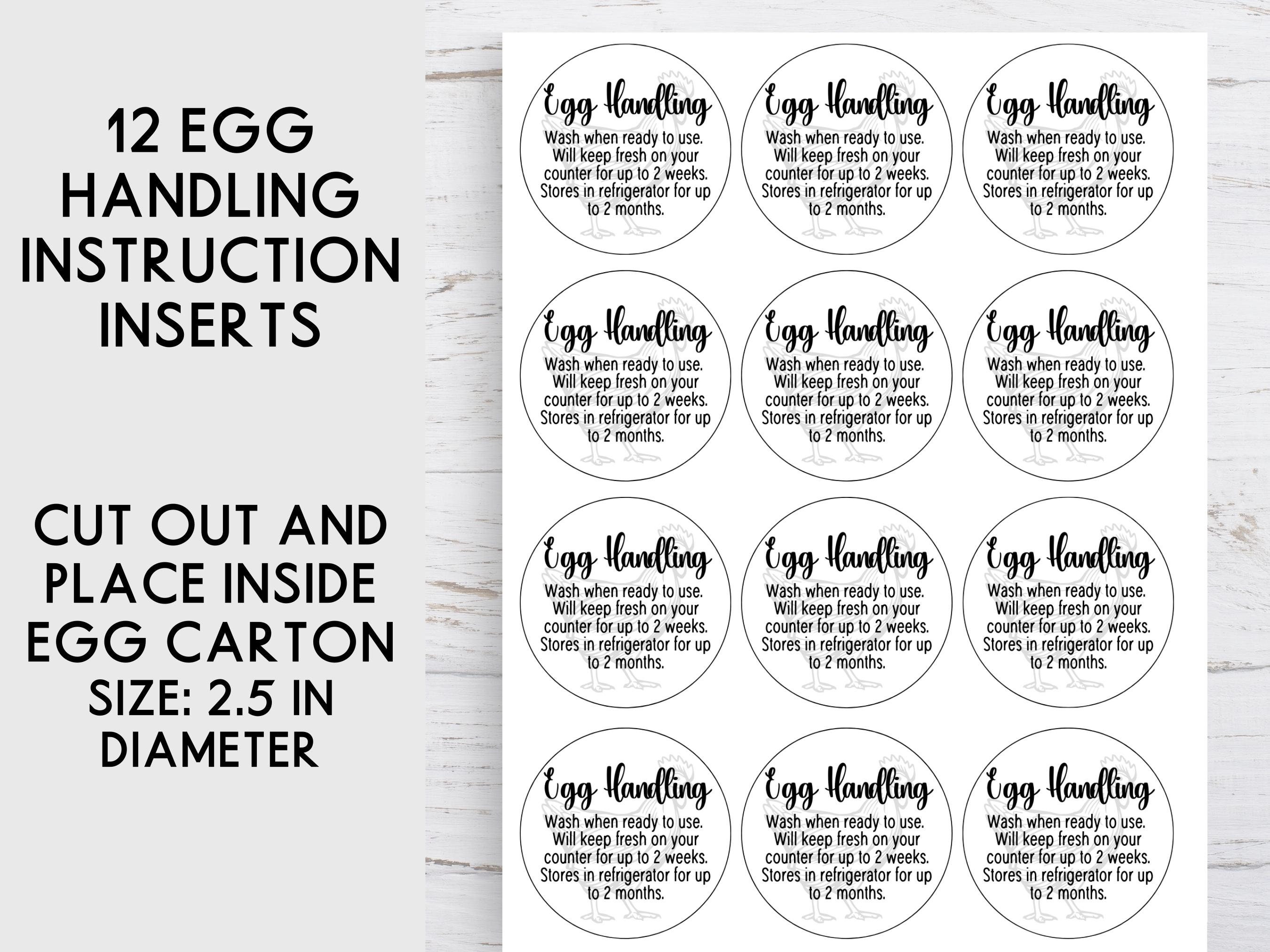 Customized Egg Carton Labels, Printable Egg Label, Egg Carton Label ...