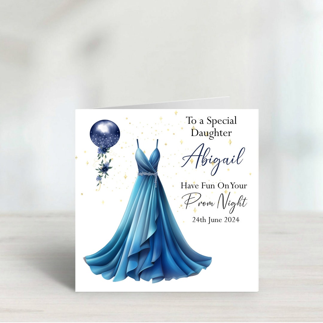 Personalised Prom Card on Your Prom Night School Prom Girls Teenager ...
