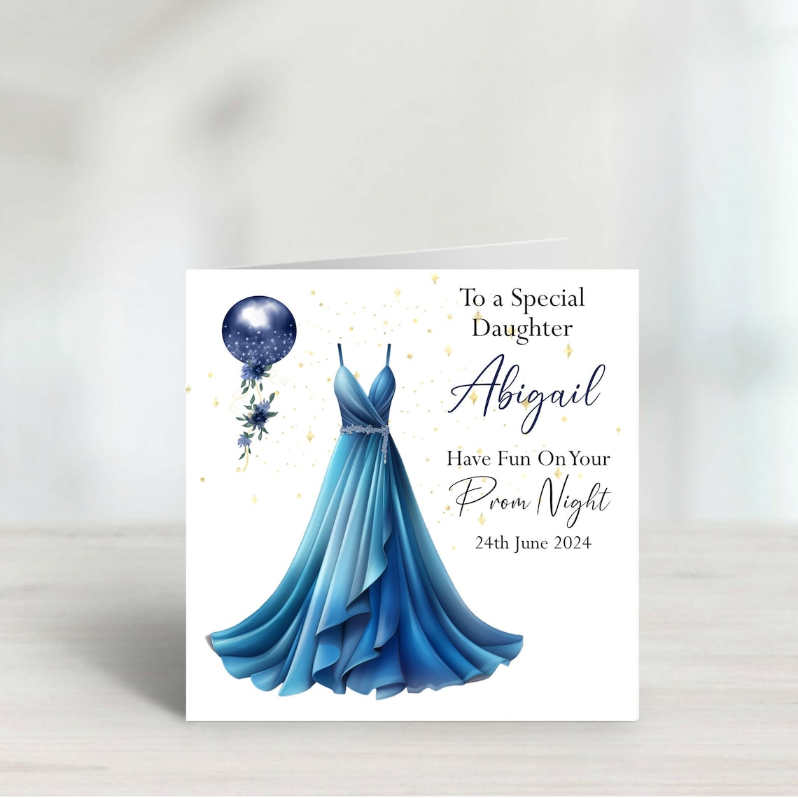 Personalised Prom Card on Your Prom Night School Prom Girls Teenager ...