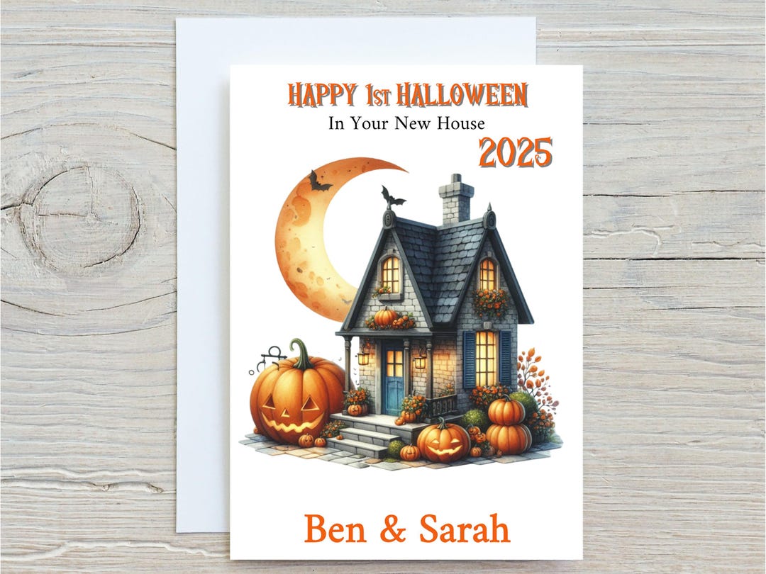 Personalised 1st Halloween in New Home Card 1st Halloween Card - Etsy