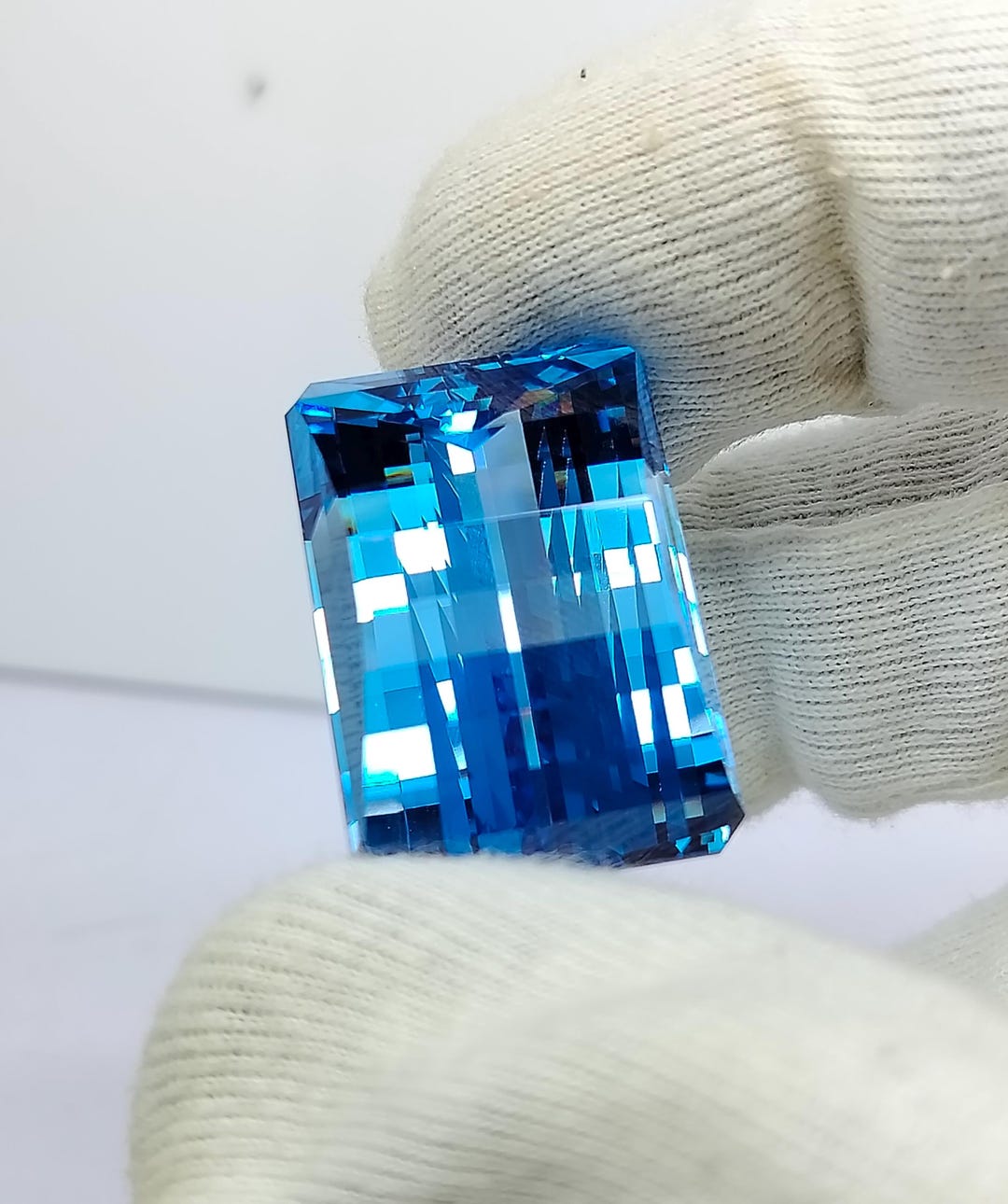 Blue Spinal Gemstone: Rectangle Pixel Cut, 100 CT Loose Stone - Etsy