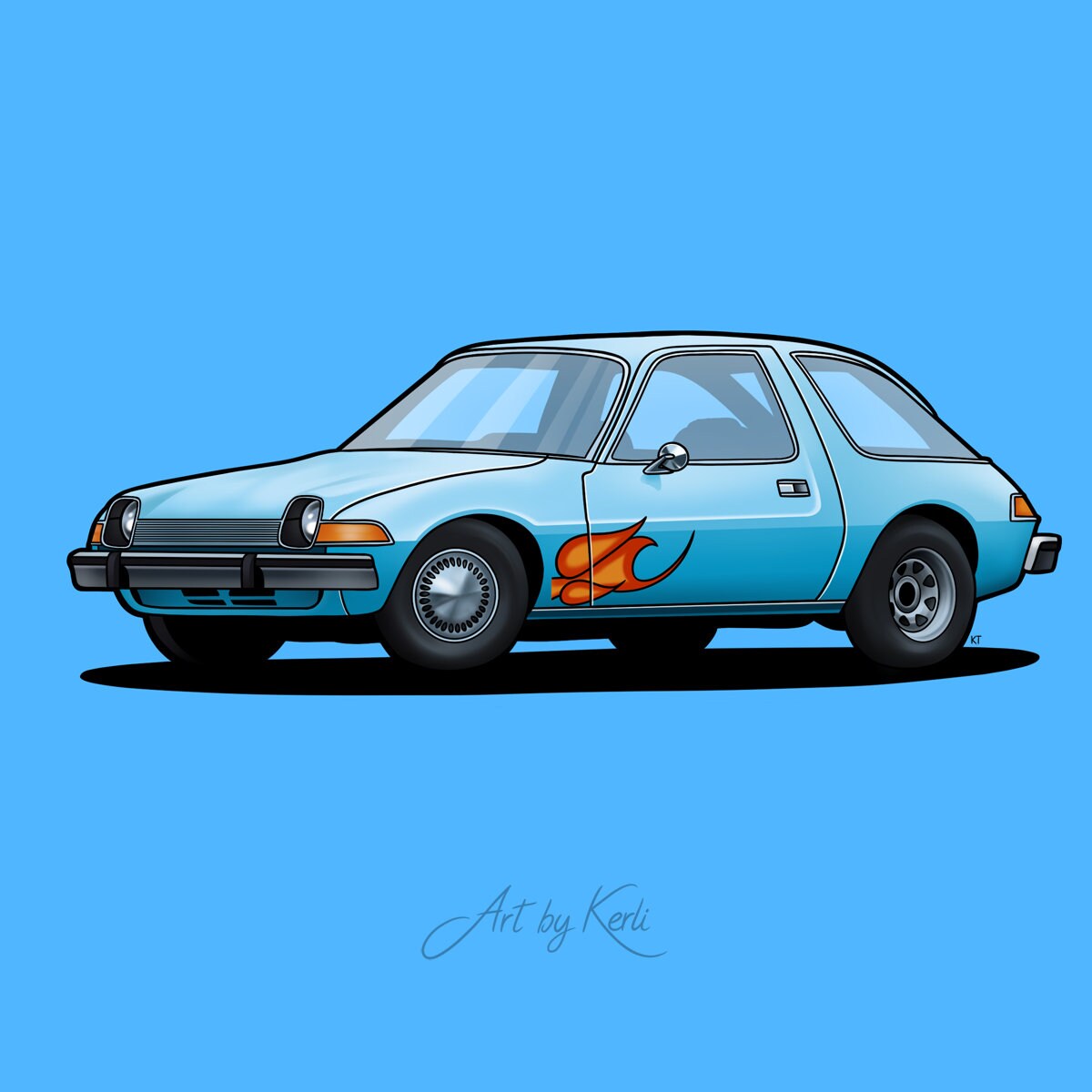 Custom Car Illustration / Cartoonized Car Portrait From Your Photo ...