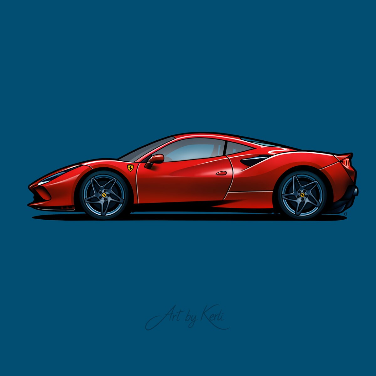 Custom Car Illustration / Cartoonized Car Portrait From Your Photo ...