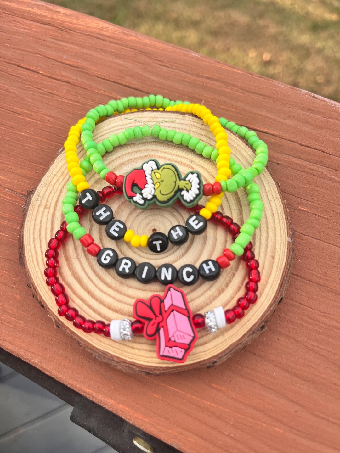 Grinch Bracelet Stack - Etsy
