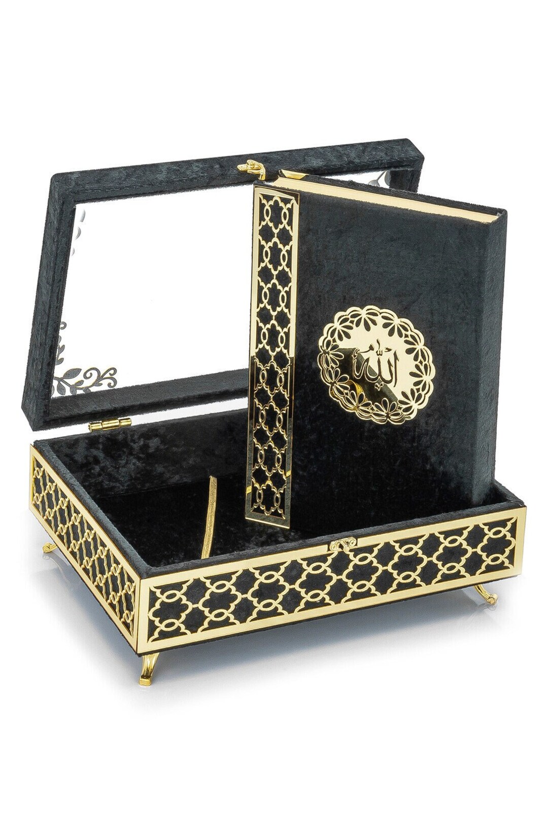 Personalized Luxury Quran Set, Wooden Quran Box Set, Islamic Gift Set ...