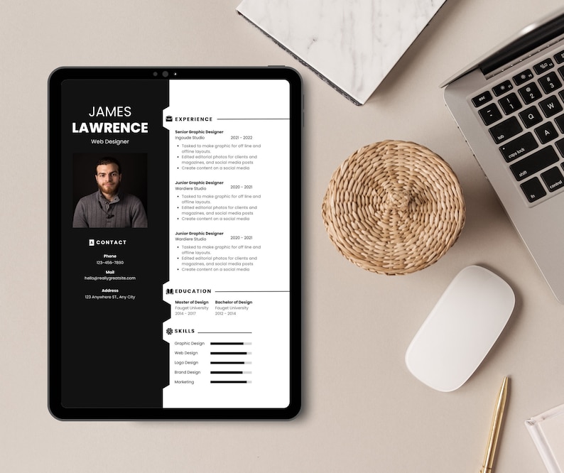 Resume Template | CV Template | Canva Template | Cover Letter ...