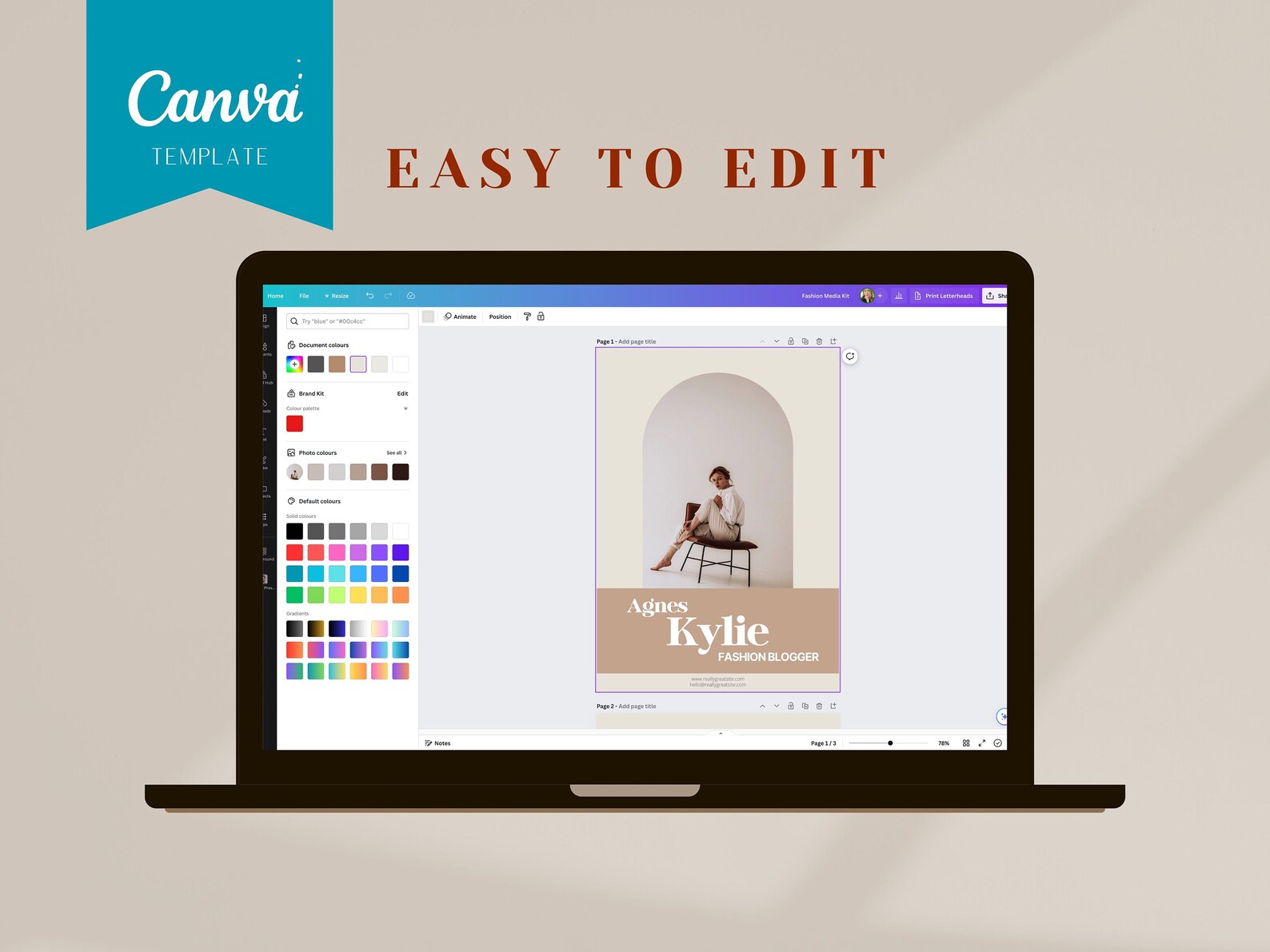 Influencer Media Kit | Rate Card Template | Influencer Rate Card ...