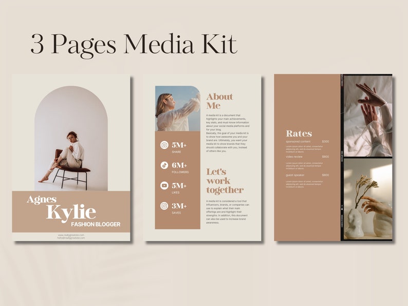 Influencer Media Kit | Rate Card Template | Influencer Rate Card ...