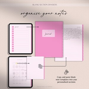 Pink Digital Notebook: Goodnotes & Notability, 35 Templates, Student ...