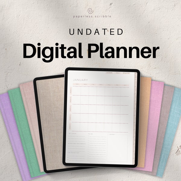 Undated Digital Planner - Etsy