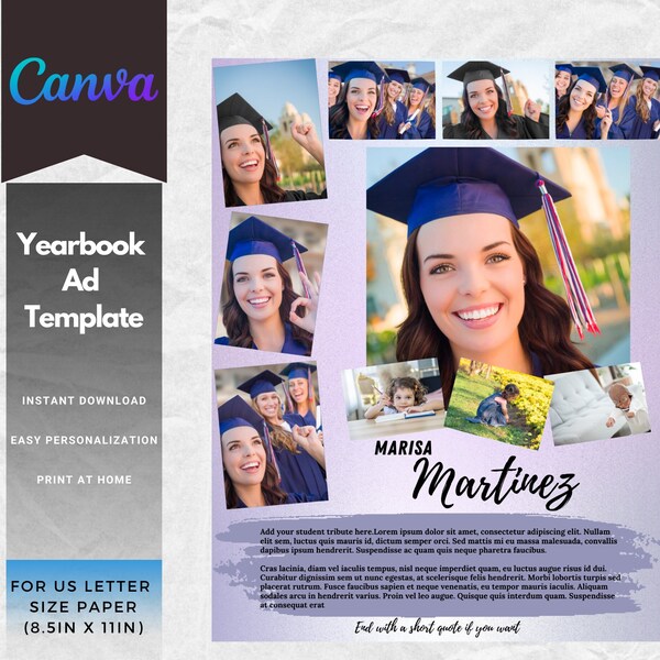 Senior Yearbook Ad - Etsy