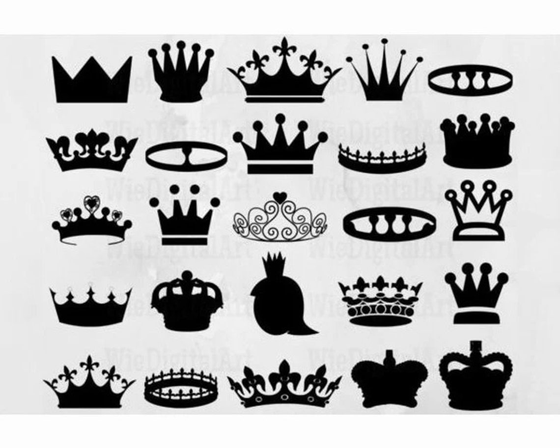 Crown Svg Bundle Queen Crown Svg King Crown Svg Princess Etsy
