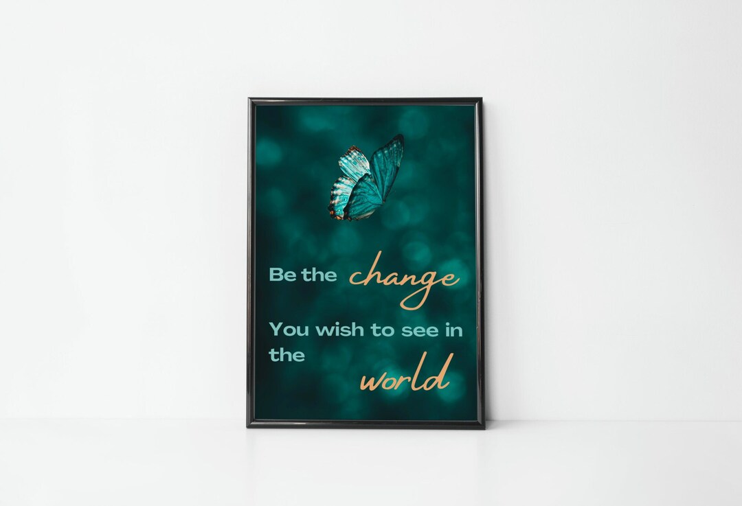 Mahatma Gandhi Inspiring Quote Poster Wall Art|be the Change|success ...