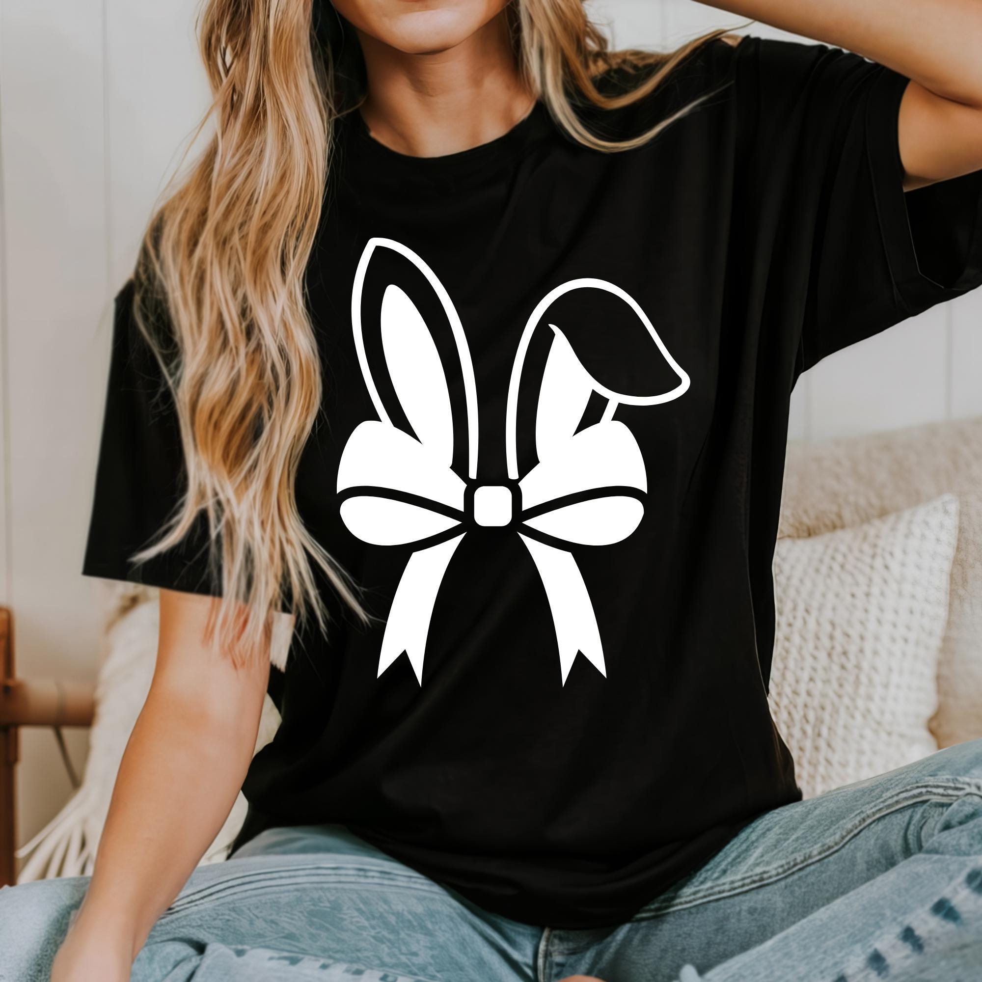 Bunny Ears Bow Hearts, Easter Digital Cutting File, Vector Design ...