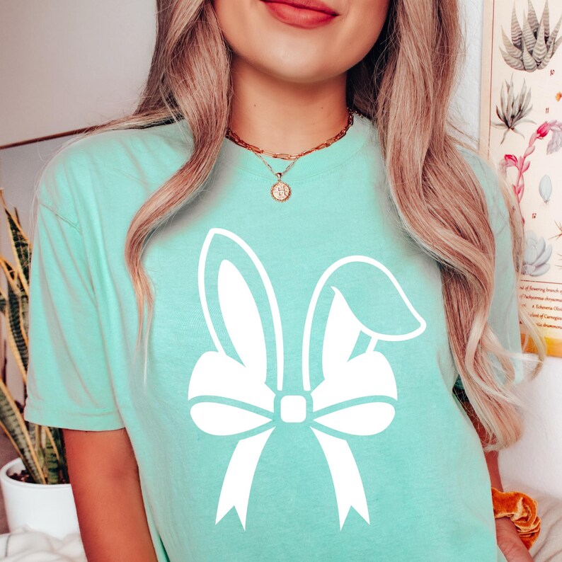 Bunny Ears Bow Hearts, Easter Digital Cutting File, Vector Design ...