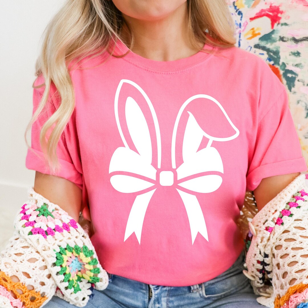 Bunny Ears Bow Hearts, Easter Digital Cutting File, Vector Design ...