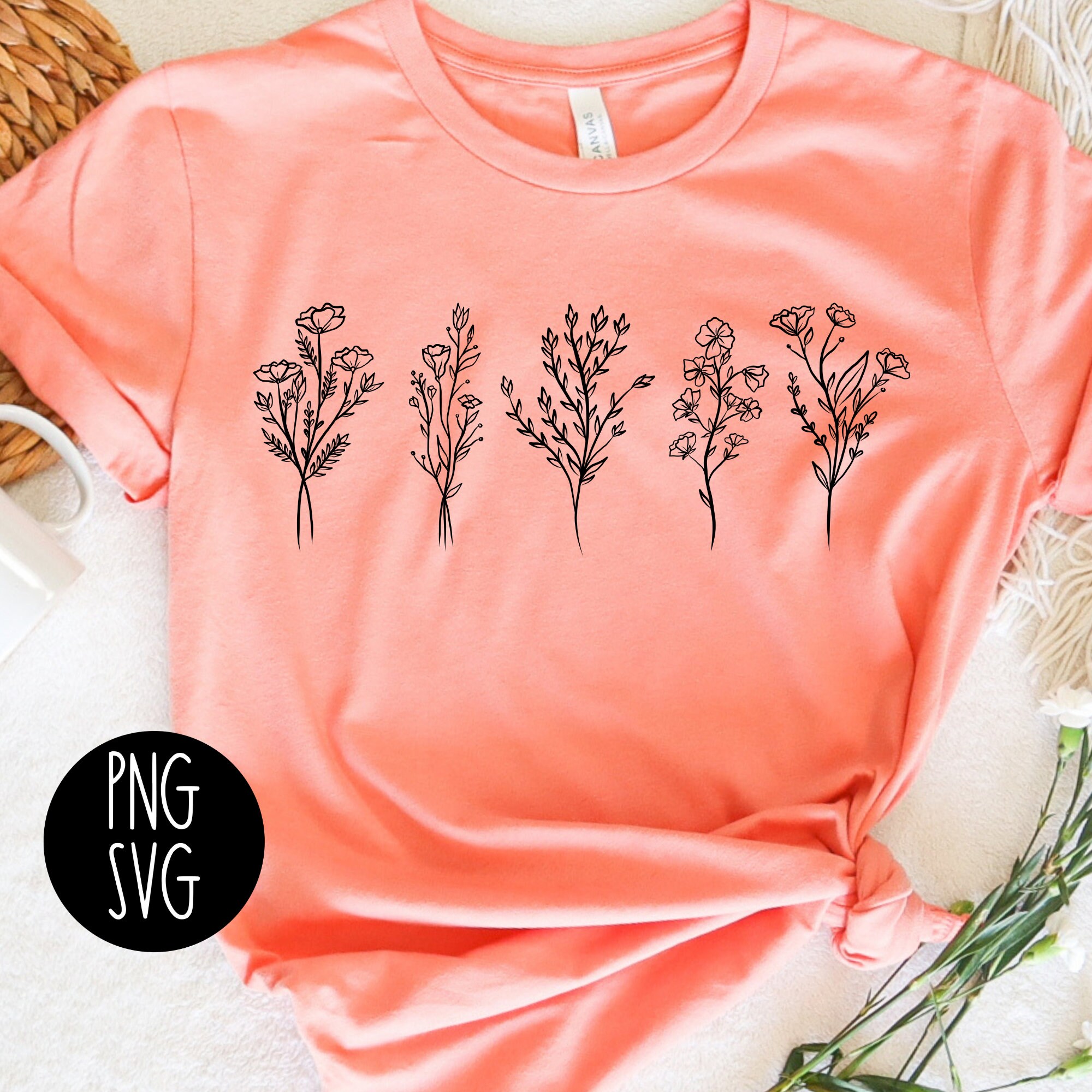 Spring Flowers PNG SVG Digital Download - Etsy