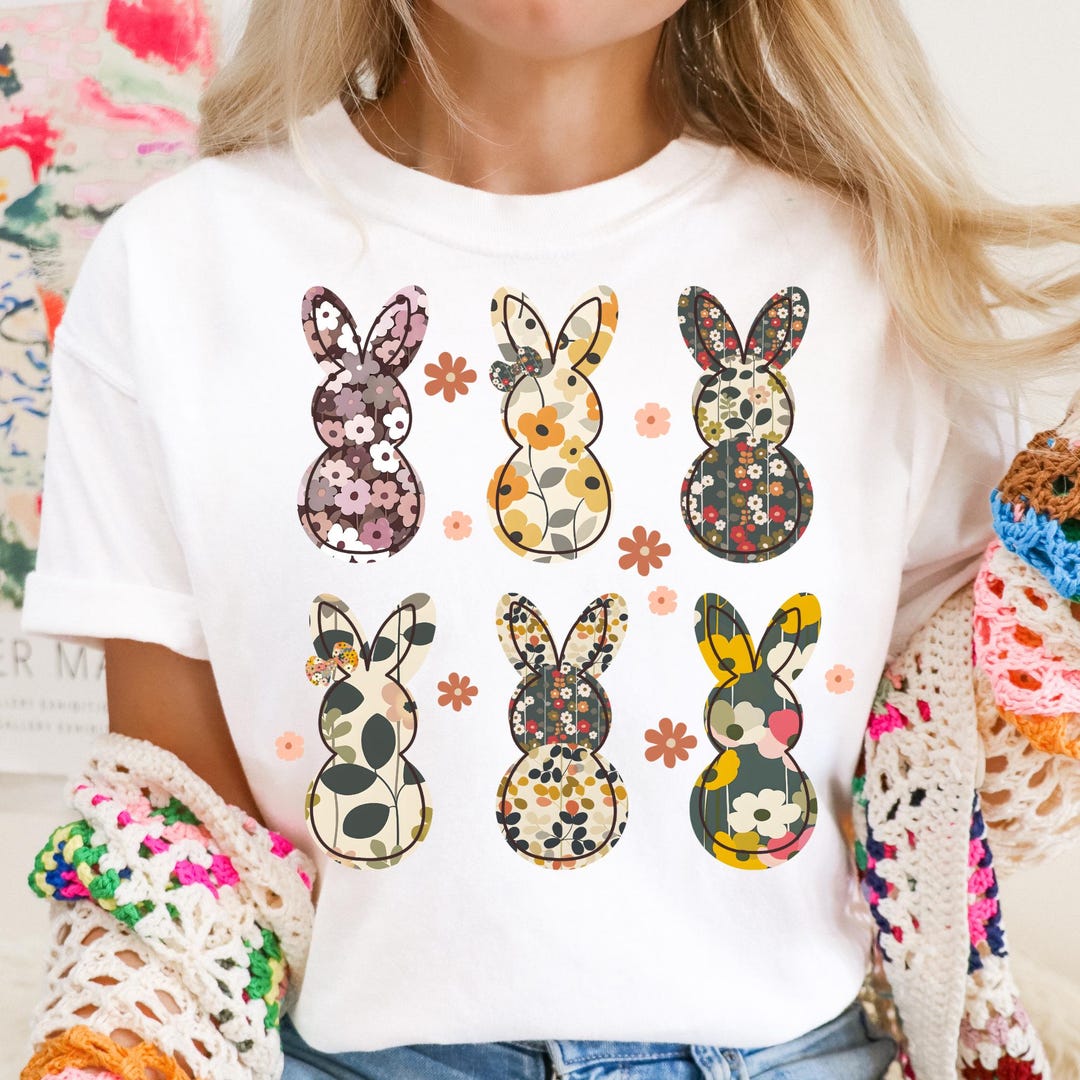 Coquette Boho Easter PNG Floral Bunny Png, Easter Bunny Png, Coquette ...