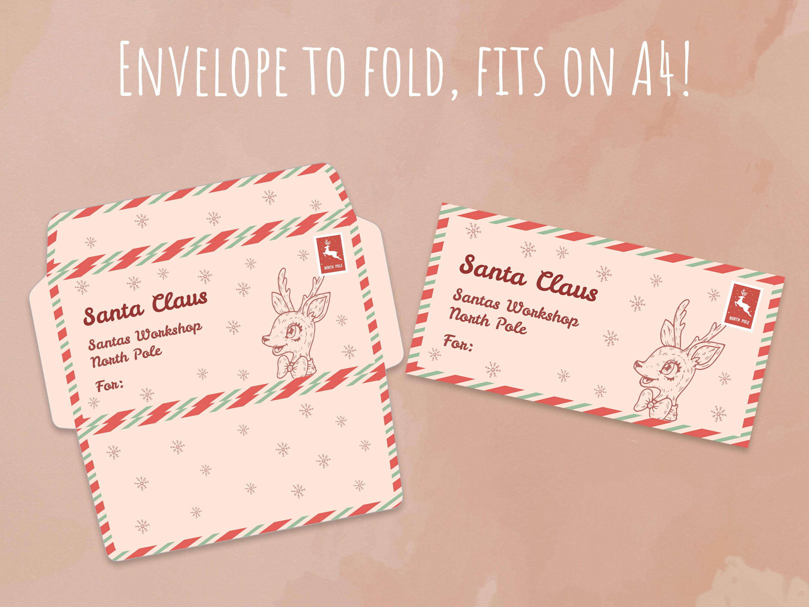 Letter From Santa Printable, Letter for Santa Printable, Envelope ...