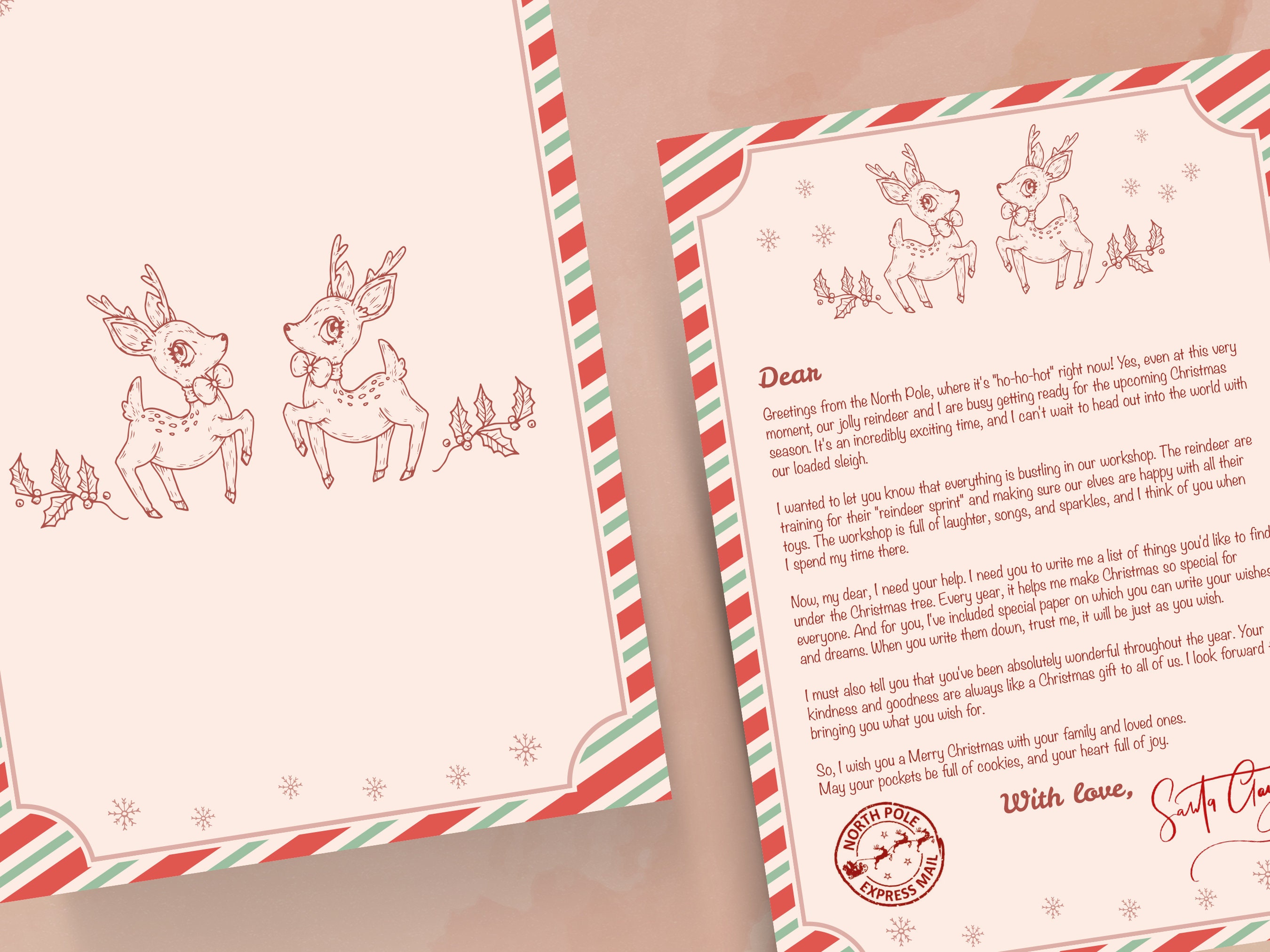 Letter From Santa Printable, Letter for Santa Printable, Envelope ...