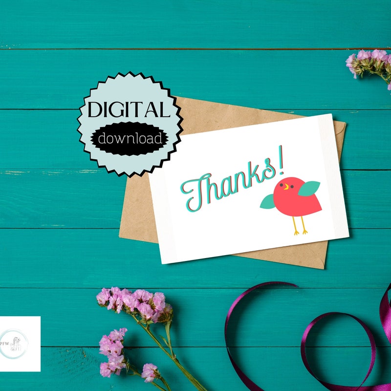 Bird Thank You - Etsy