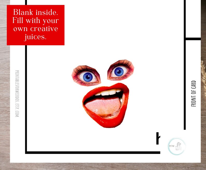 Printable Just Saying Hi Card Instant Download 7x5 Inch Cards, Hello ...