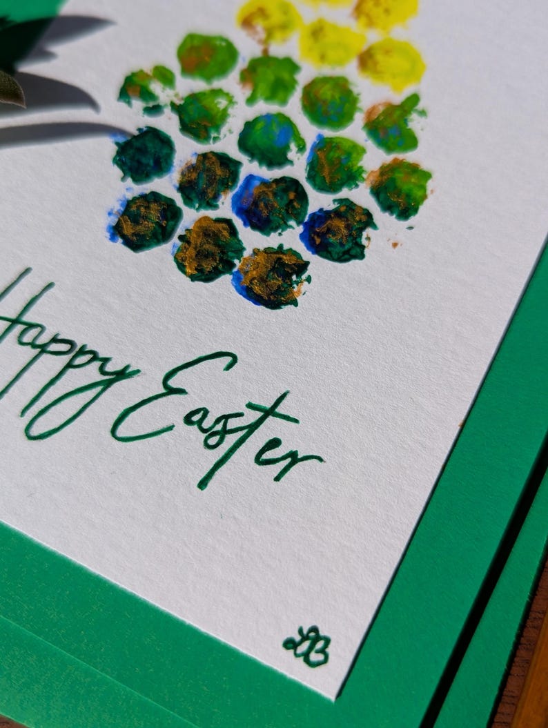 Happy Easter Card, Elegant Handcrafted Easter Card With Abstract Egg ...