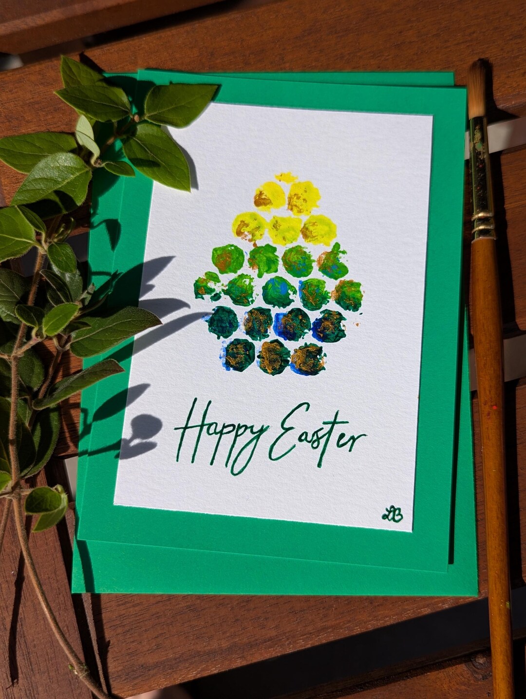 Happy Easter Card, Elegant Handcrafted Easter Card With Abstract Egg ...