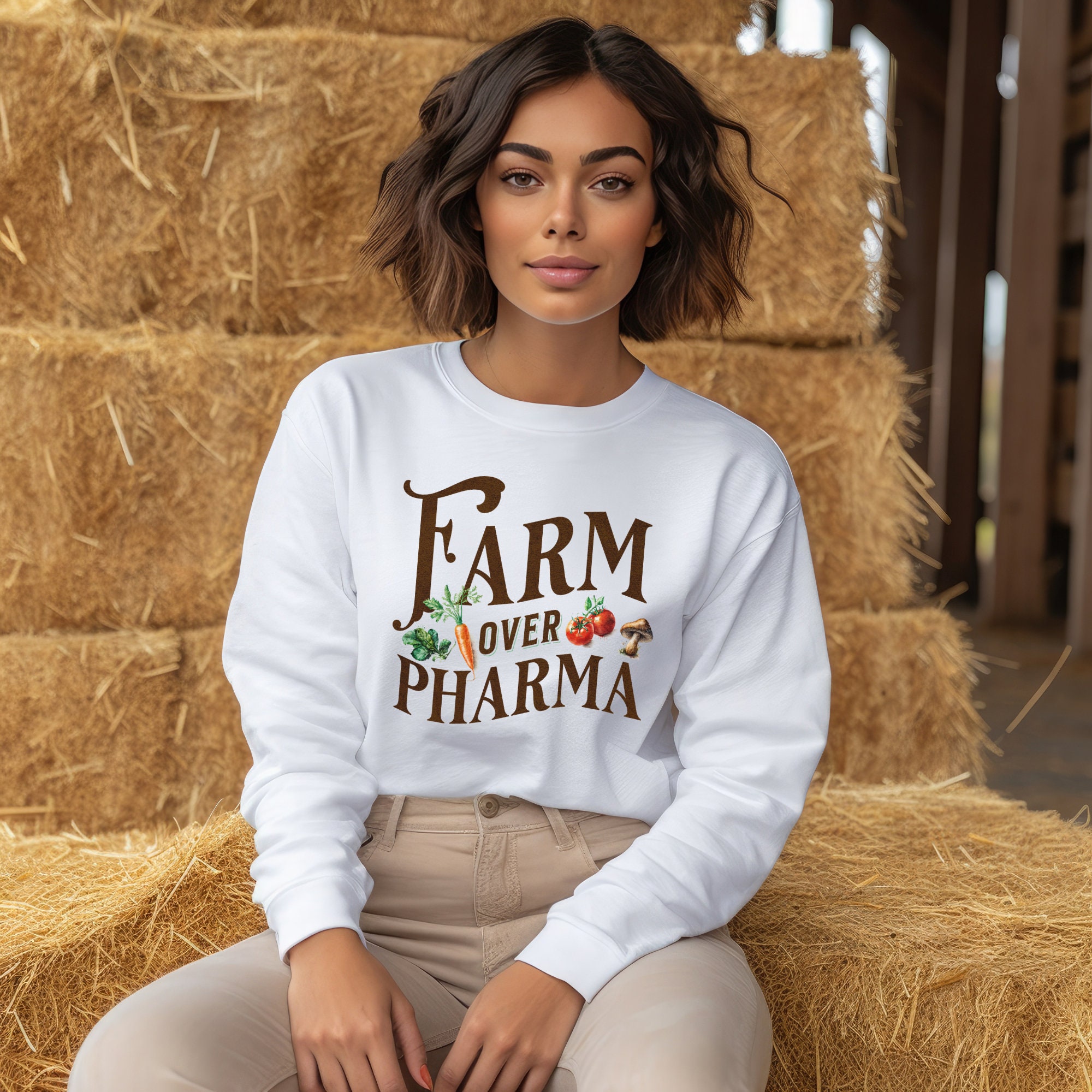 Veggie Shirt, Farm Over Pharma Sweatshirt, Gardening Shirt, Farmacist ...