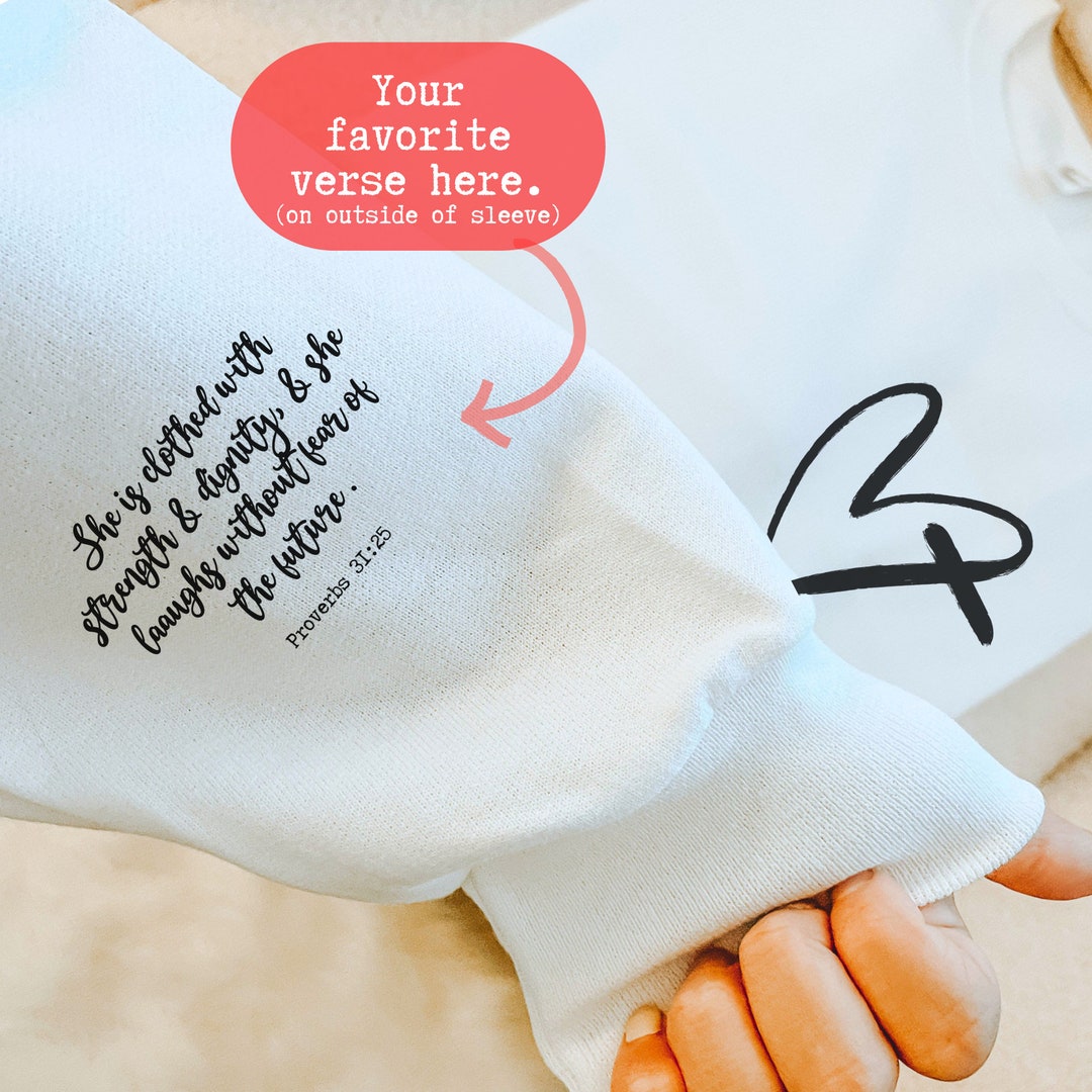 Christian Sweatshirts Personalized With Your Favorite Bible Verse on ...