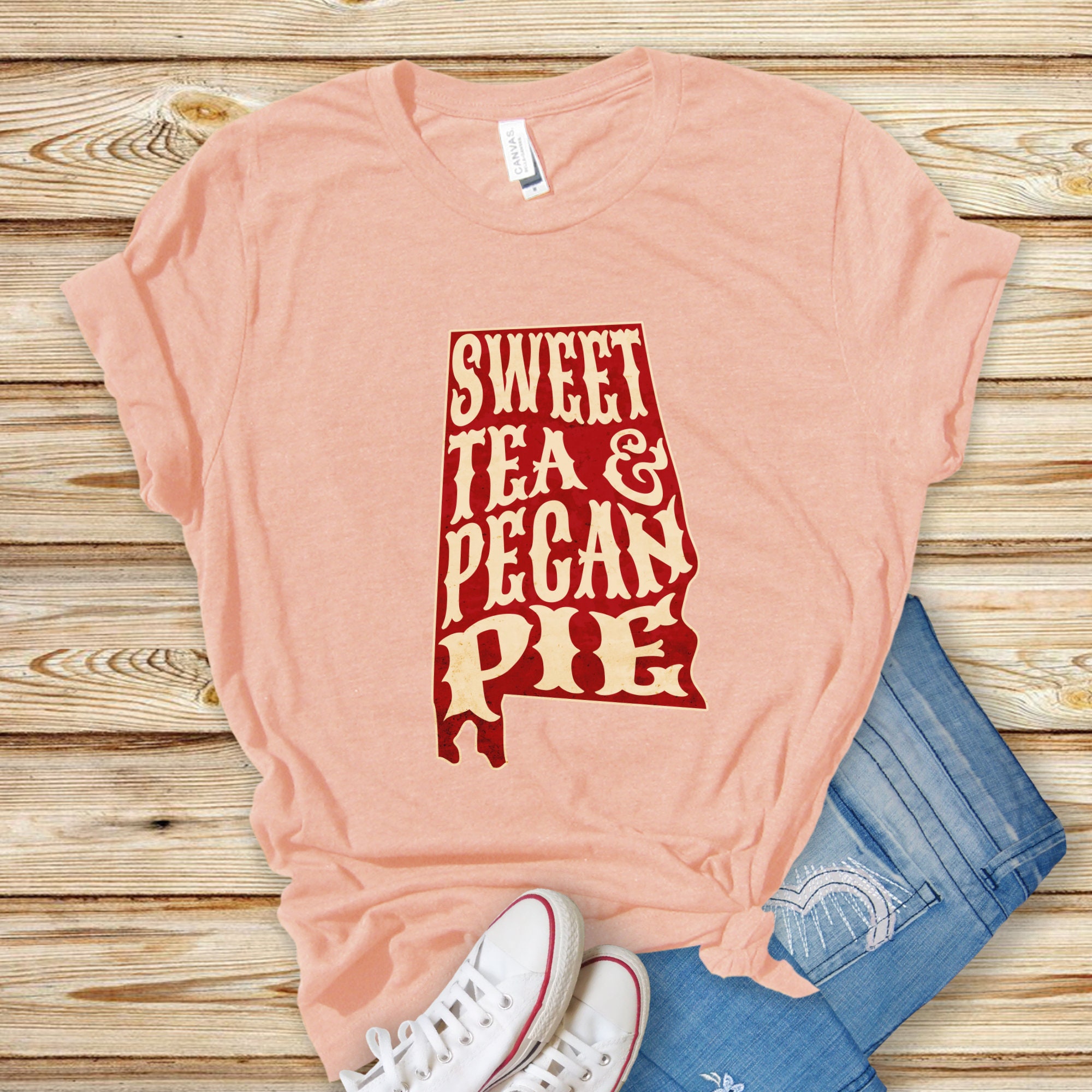 Alabama Shirts, Southern Tee, Sweet Tea & Pecan Pie Graphic Tee Shirt ...