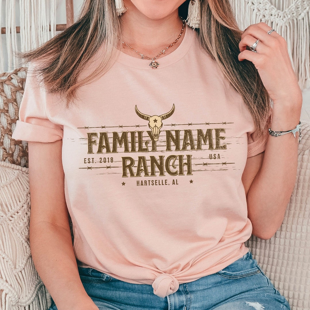 Custom Family Name Ranch / Farm Shirts, Personalized Ranch Life Gift ...