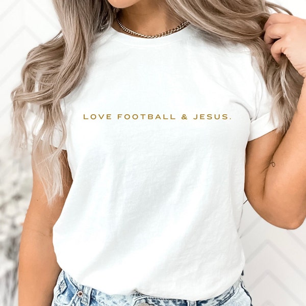 Football and Jesus T Shirt - Etsy