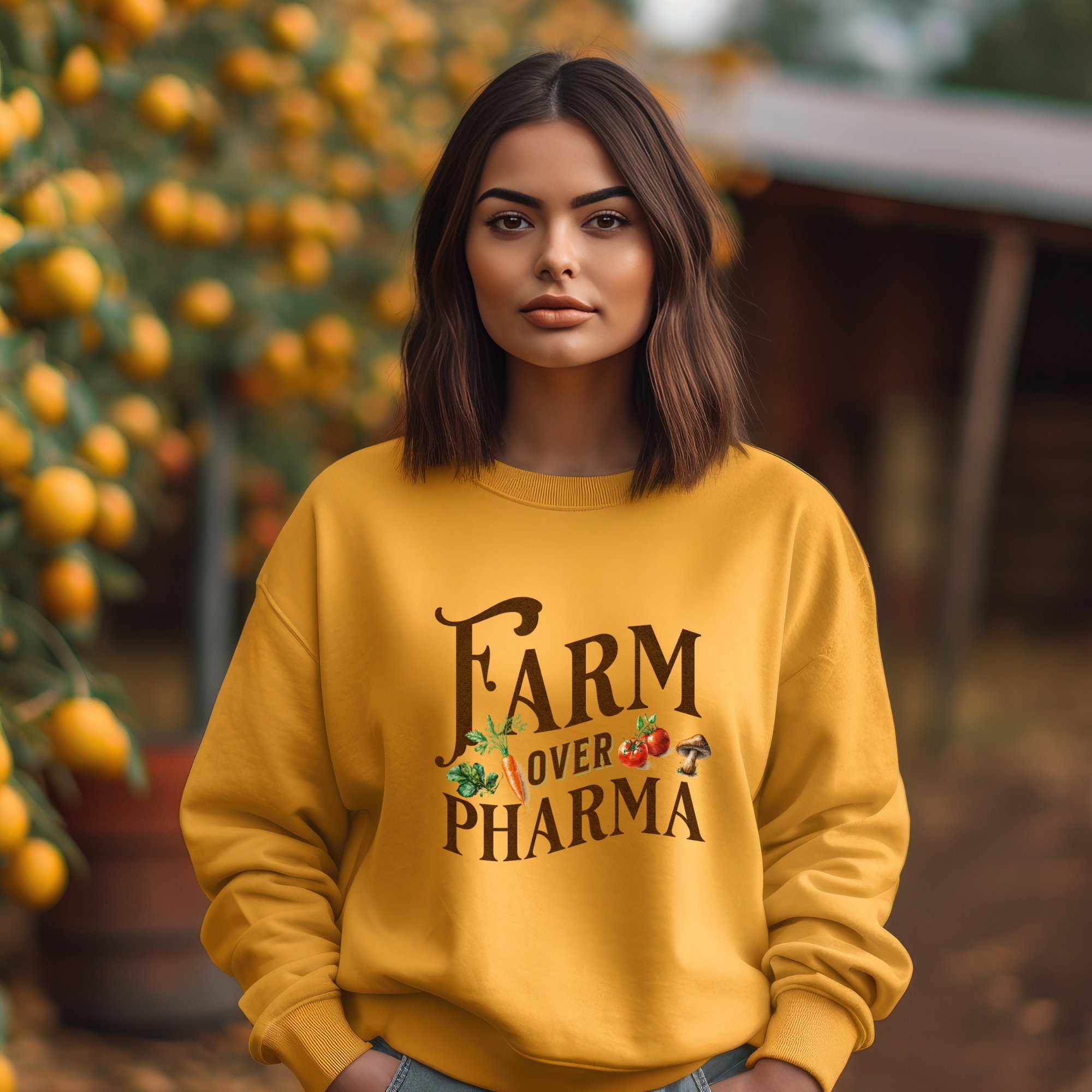 Veggie Shirt, Farm Over Pharma Sweatshirt, Gardening Shirt, Farmacist ...