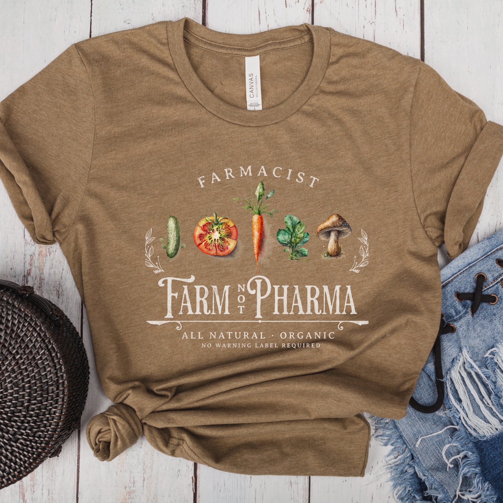 Veggie Shirt, Gardening Shirt, Farm Not Pharma Shirt, Farmacist Shirt ...