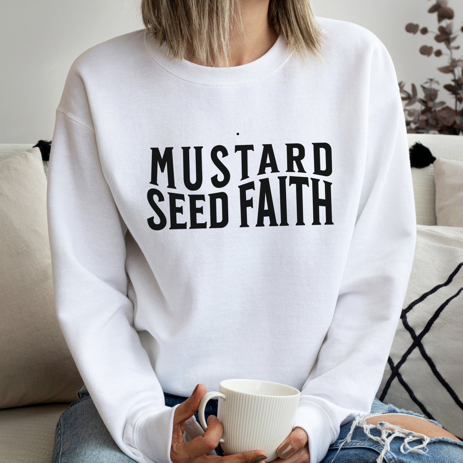 Christian Shirt, Mustard Seed Faith Sweatshirt, Bible Shirt, Jesus ...